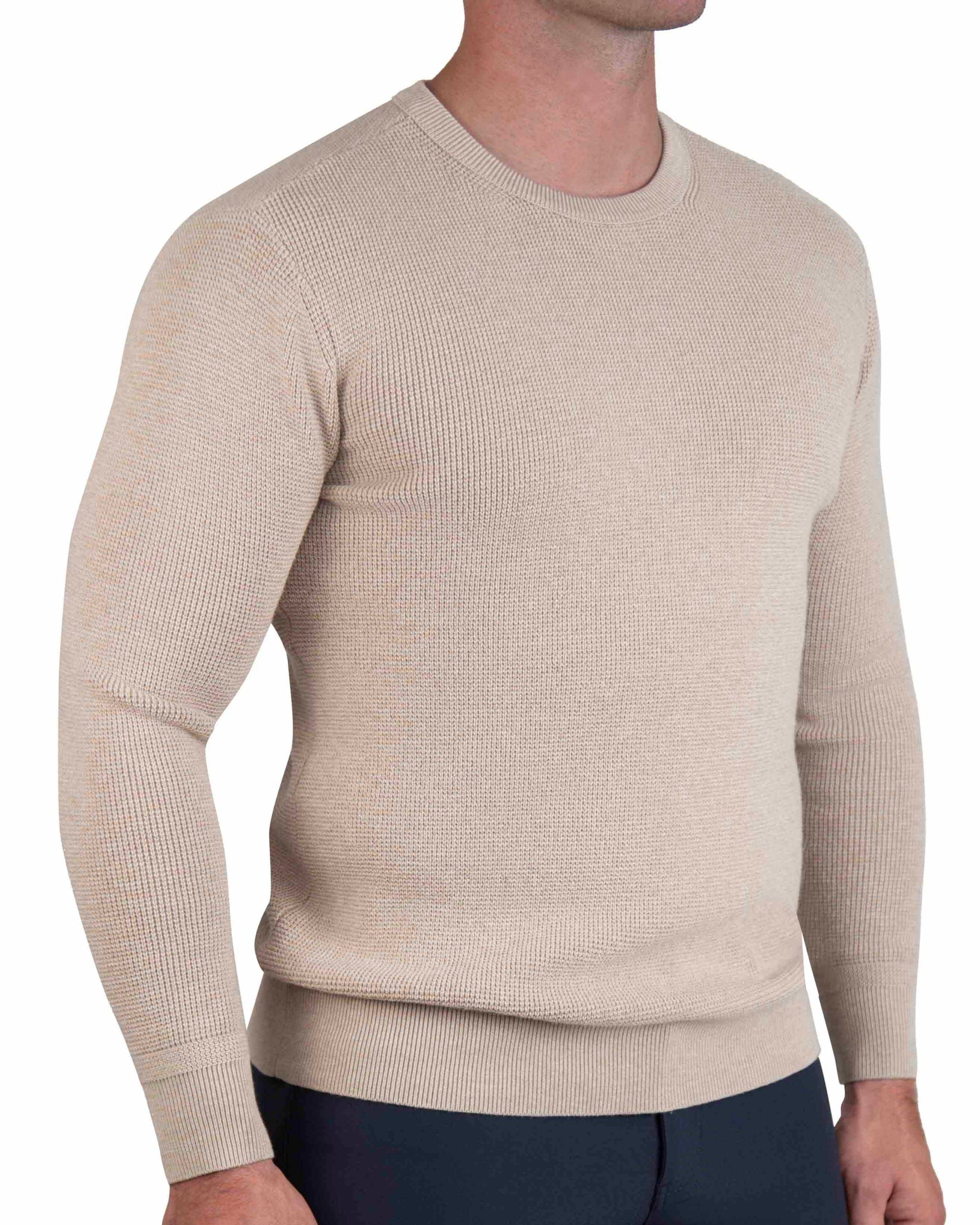 Heavy Knit Crewneck - Tan