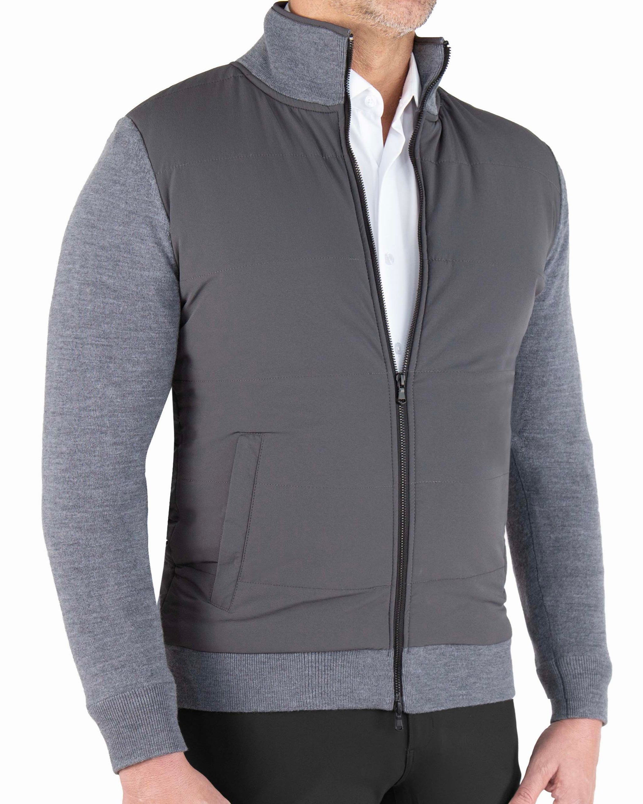 Knit Zip Jacket - Grey