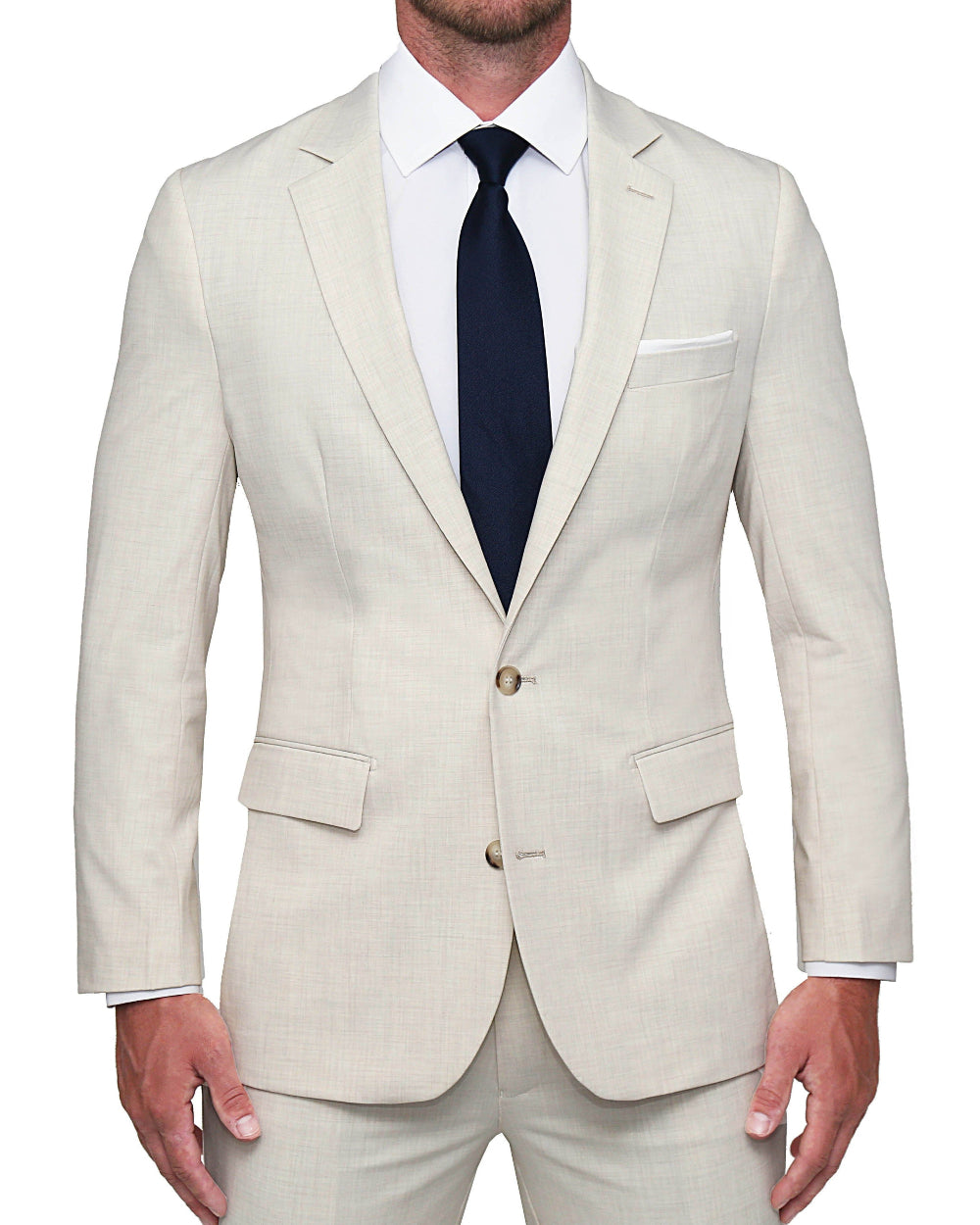 Athletic Fit Stretch Suit - Lightweight Heathered Bamboo - State and ...