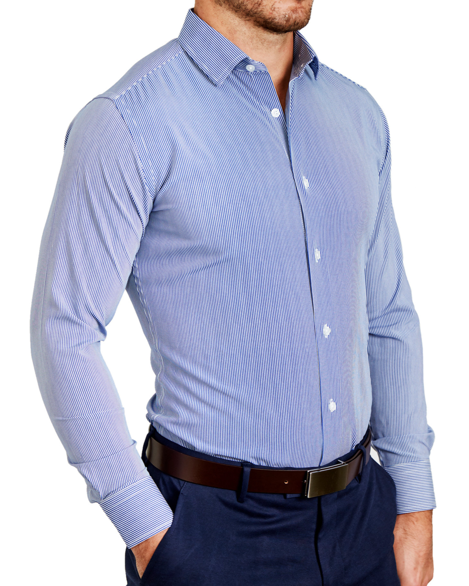 "The Marshall" Blue Pinstripe