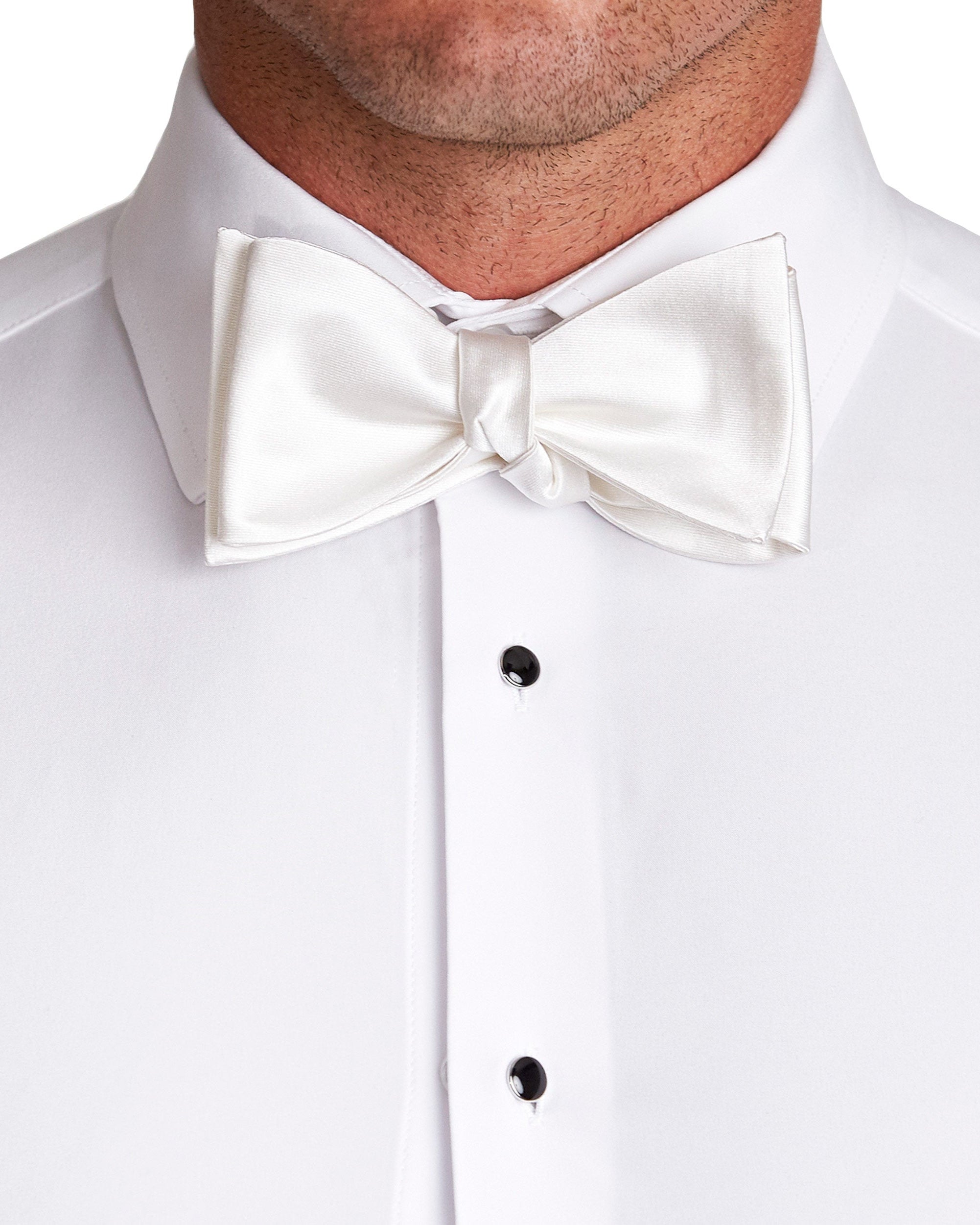 White Silk Bowtie