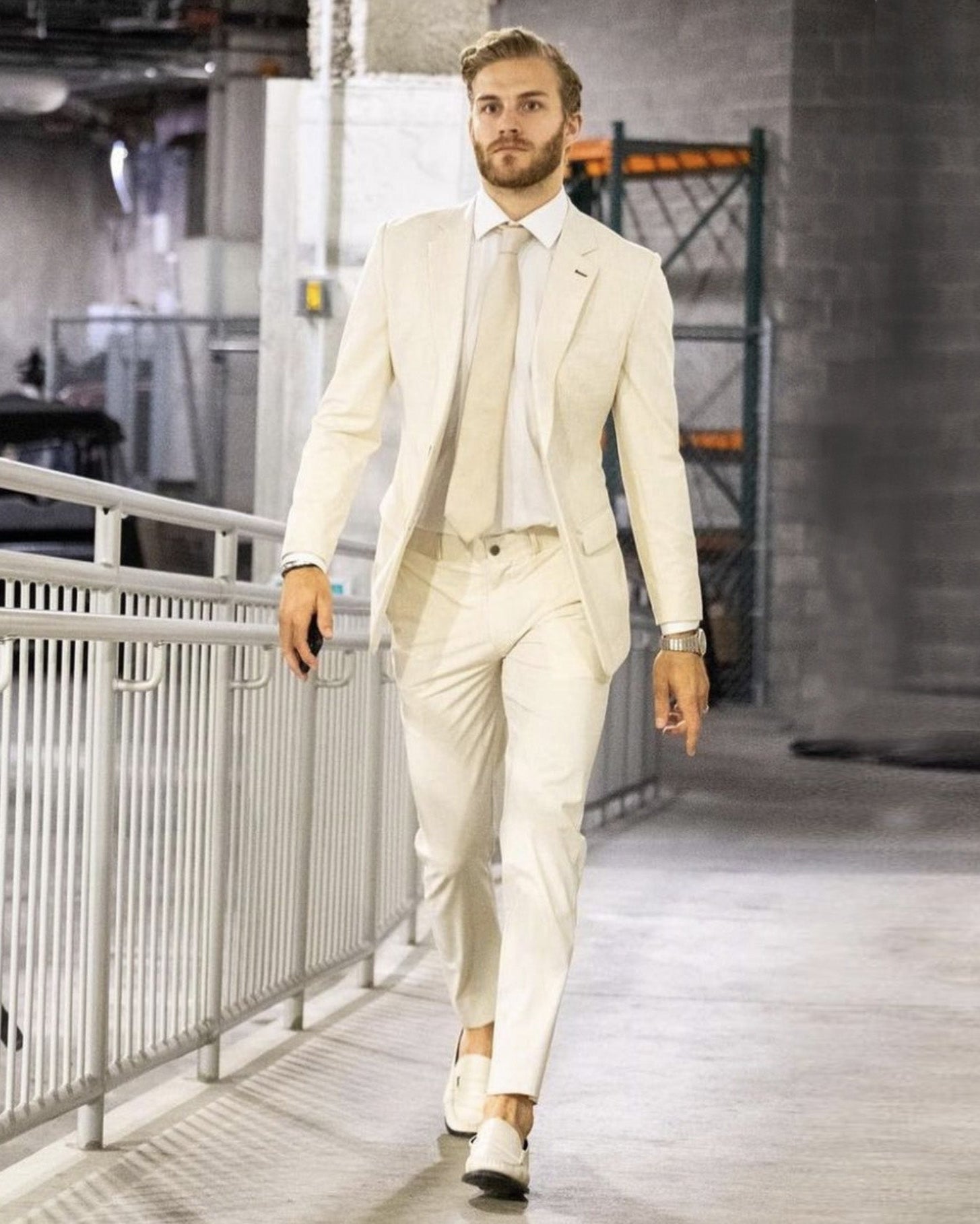 Athletic Fit Stretch Suit - Lightweight Heathered Bamboo - State and ...