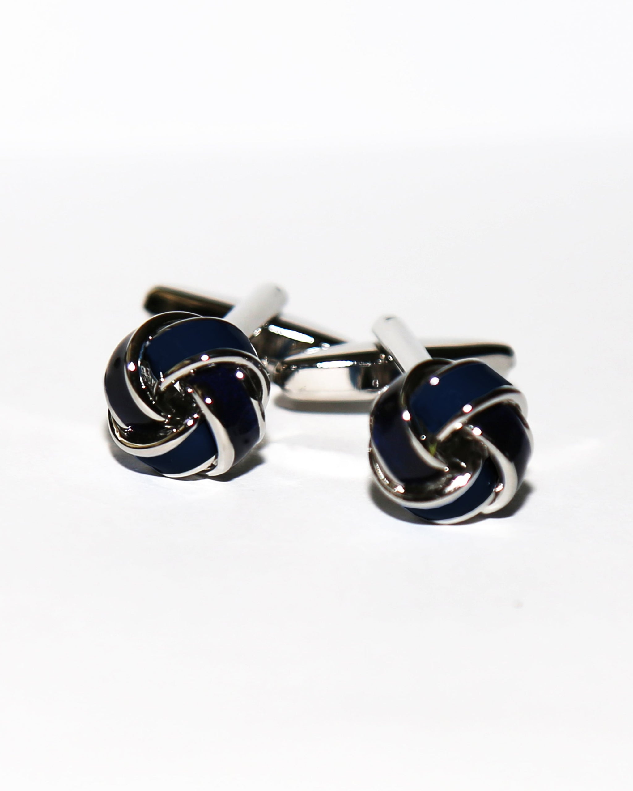 Navy Knot Cuff Links