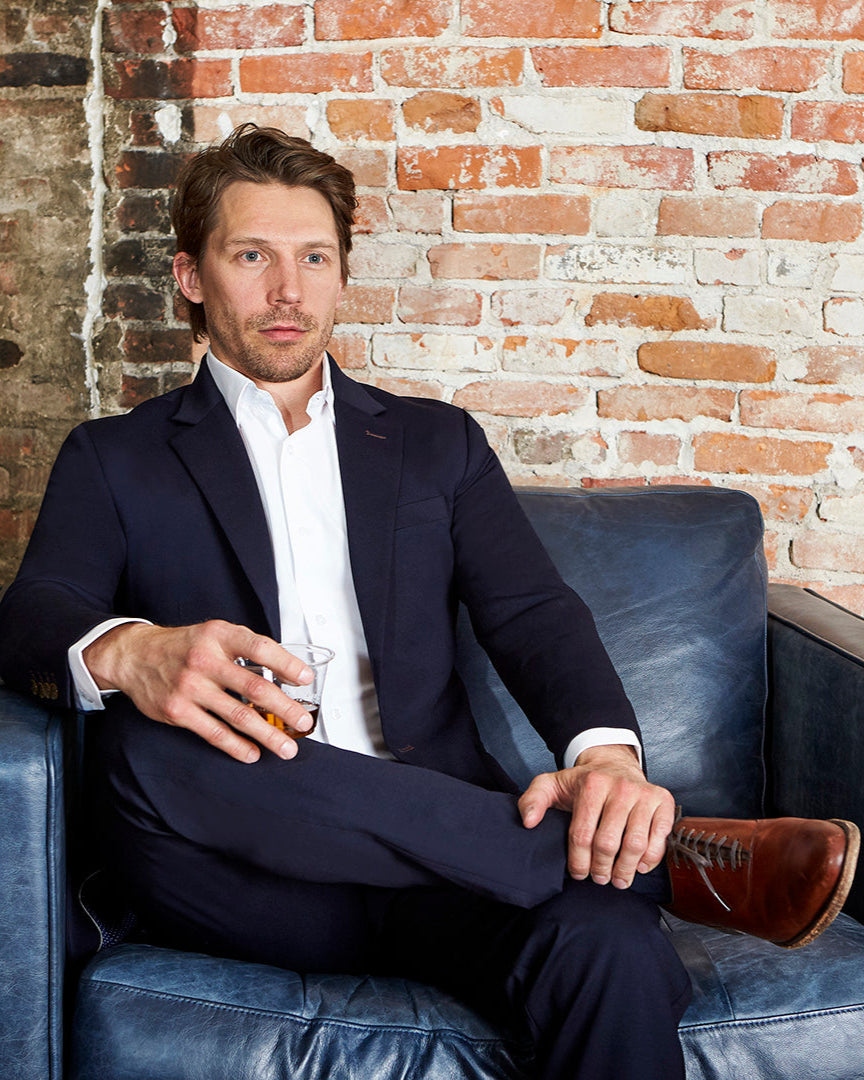 Athletic Fit Stretch Suit - Navy - State and Liberty Clothing Company