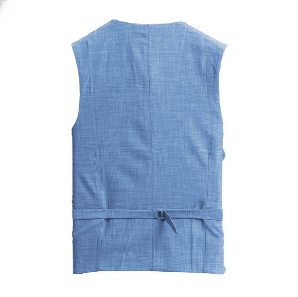 Athletic Fit Stretch Suit Vest - Heathered Light Blue - State and ...